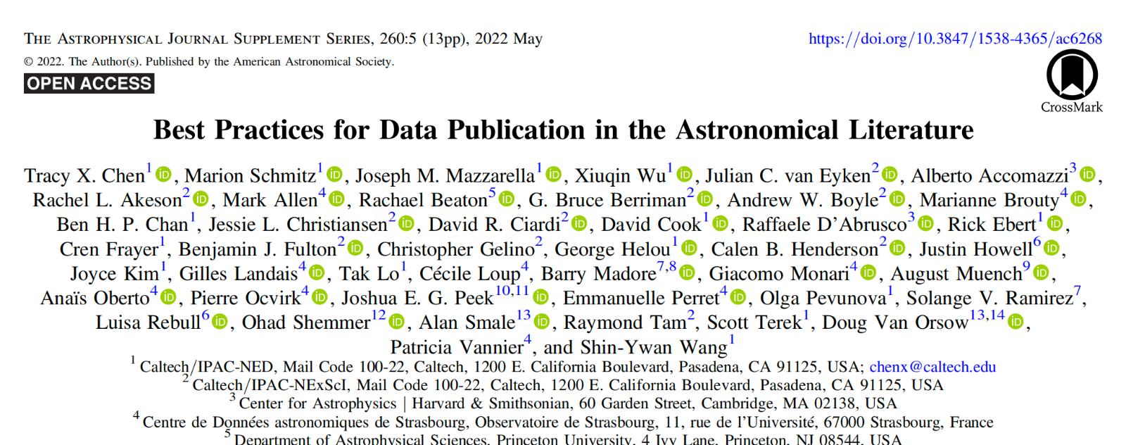 国家天文科学数据中心被AAS期刊群天文设施关键词库收录 | 国家天文科学数据中心 | NADC